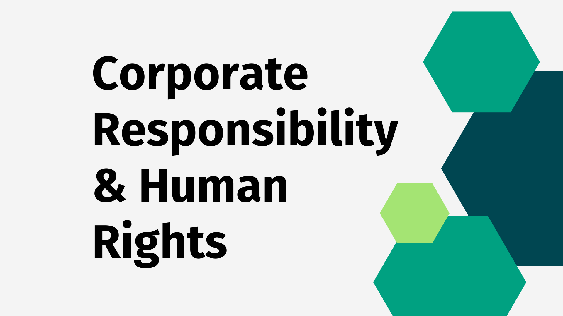Corporate Responsibility & Human Rights | Shortlister